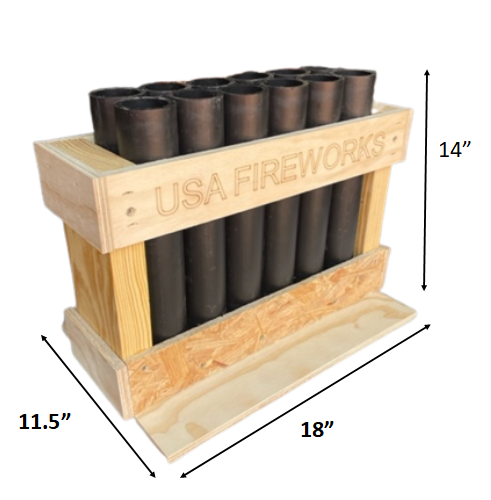 12 Shot HDPE Mortar Rack - USA-Fireworks