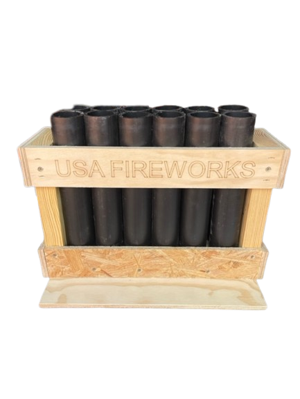 12 Shot HDPE Mortar Rack - USA-Fireworks