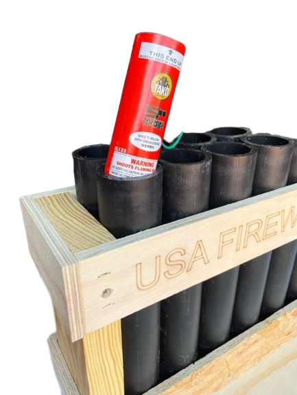 12 Shot HDPE Mortar Rack - USA-Fireworks