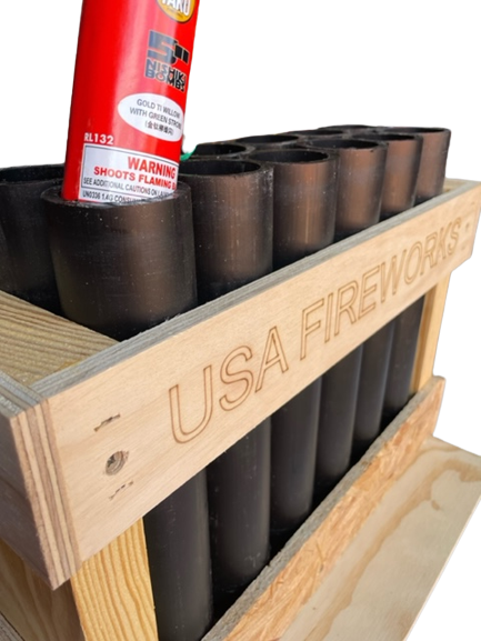 12 Shot HDPE Mortar Rack - USA-Fireworks