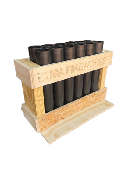 12 Shot HDPE Mortar Rack - USA-Fireworks