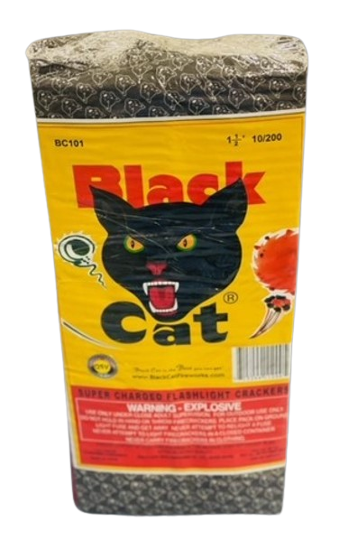 Black Cat Firecrackers - Brick (10/200) - USA Fireworks!