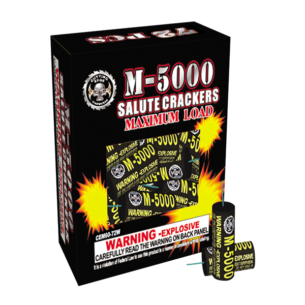 M-5000 Salute Crackers (72 Pack) - USA FIREWORKS