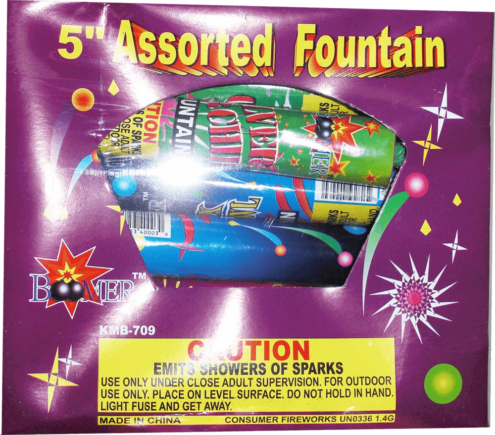 5" Assorted Fountain - USA Fireworks!