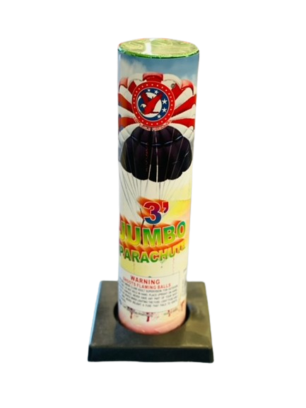 3' Jumbo Daytime Parachute W/ Streamers - USA Fireworks!