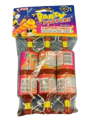 Champagne Party Poppers - Novelty Item - USA Fireworks!