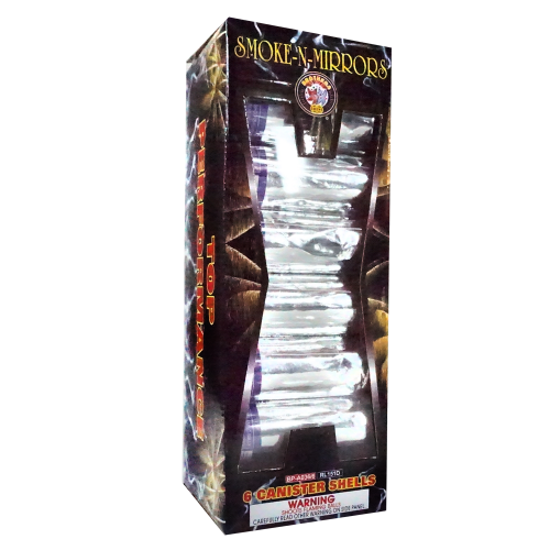 Smoke-N-Mirrors 6 | 6 Shot Canister - 4" Shells - 60 Gram Reloadable ...
